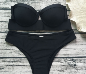 Black Two Piece Strapless Bikinis on Luulla