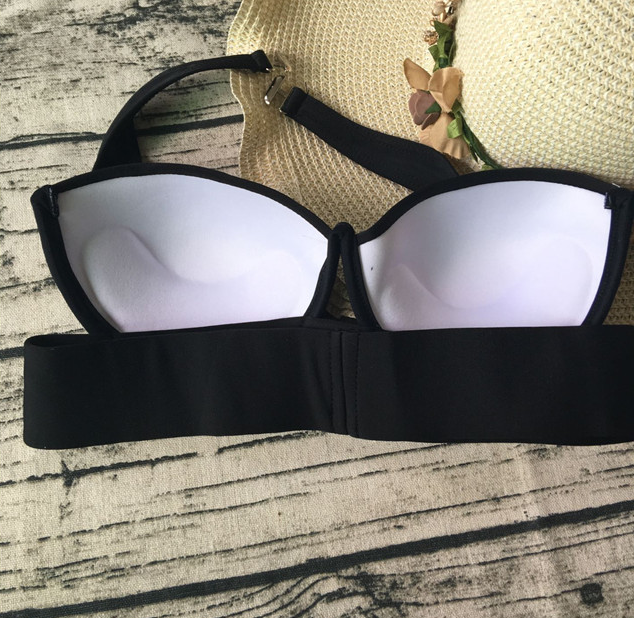 Black Two Piece Strapless Bikinis on Luulla