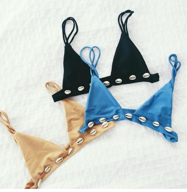 Cute Shell Two Piece Bikinis Swimwear Bathsuit on Luulla