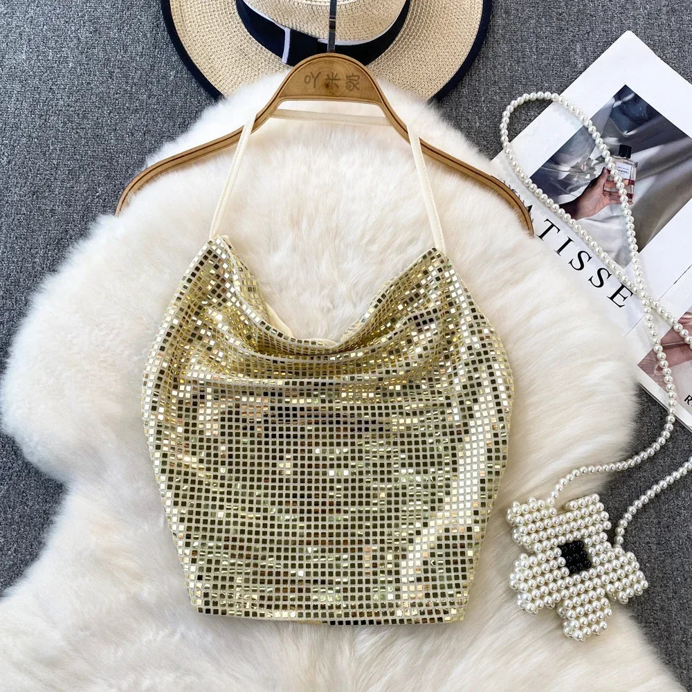 gold sequin blouse material