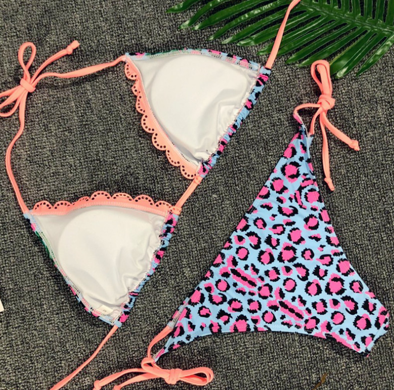 Pop Leopard Print, Ladies 'seperate Swimsuit. on Luulla