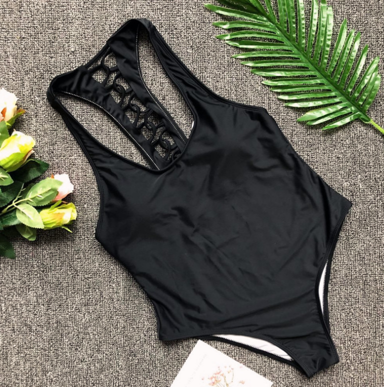 Pop Strap Sexy Open-back Swimsuit Girl on Luulla