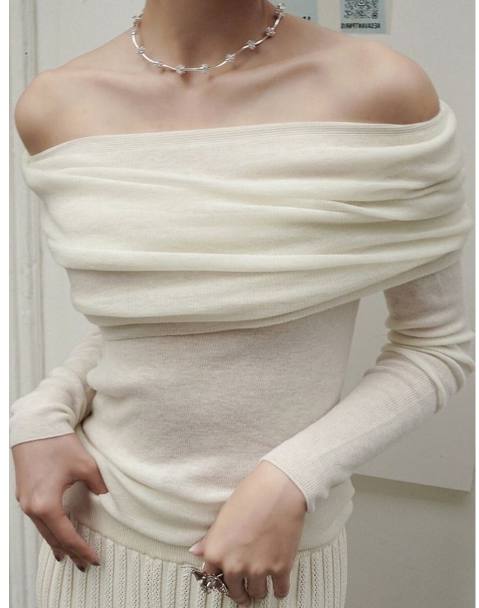 Off-shoulder Sweater Autumn And Winter Style Spicy Girls Off-shoulder ...