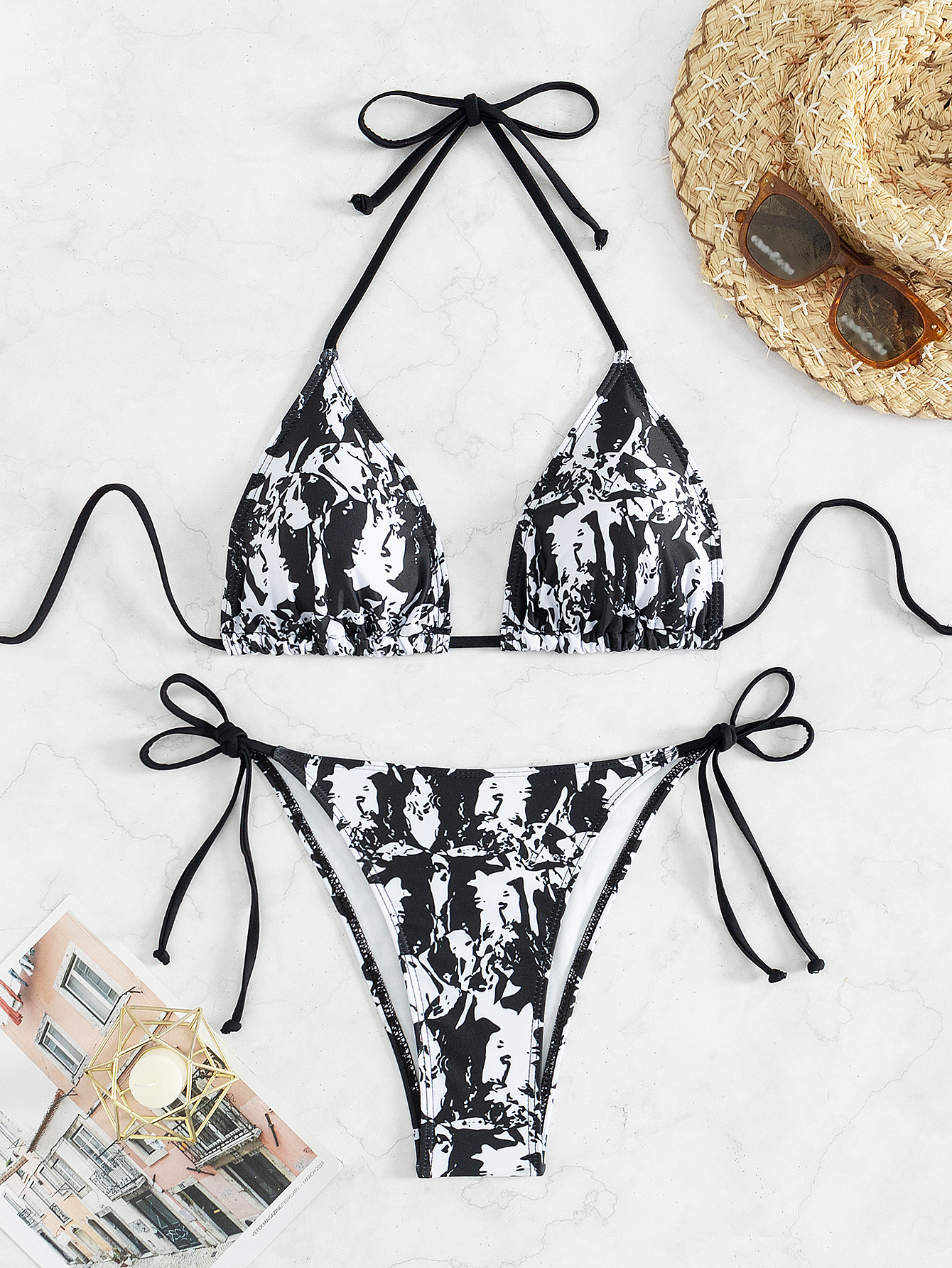 Basic Triangle Bikini Punk Front Guard European And American Bikini ...