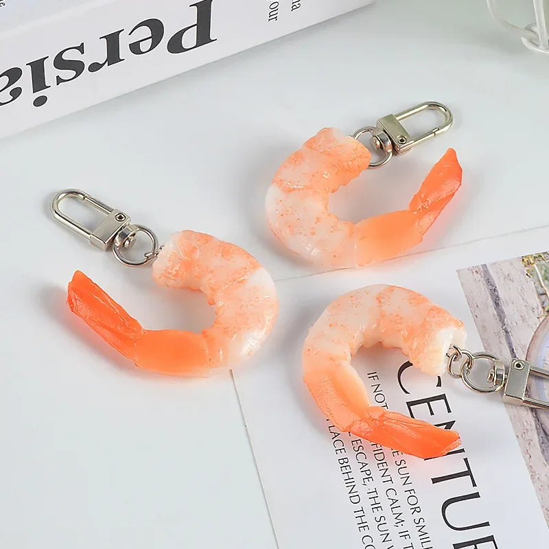 Realistic Shrimp Keychain - Fun Novelty Gift on Luulla