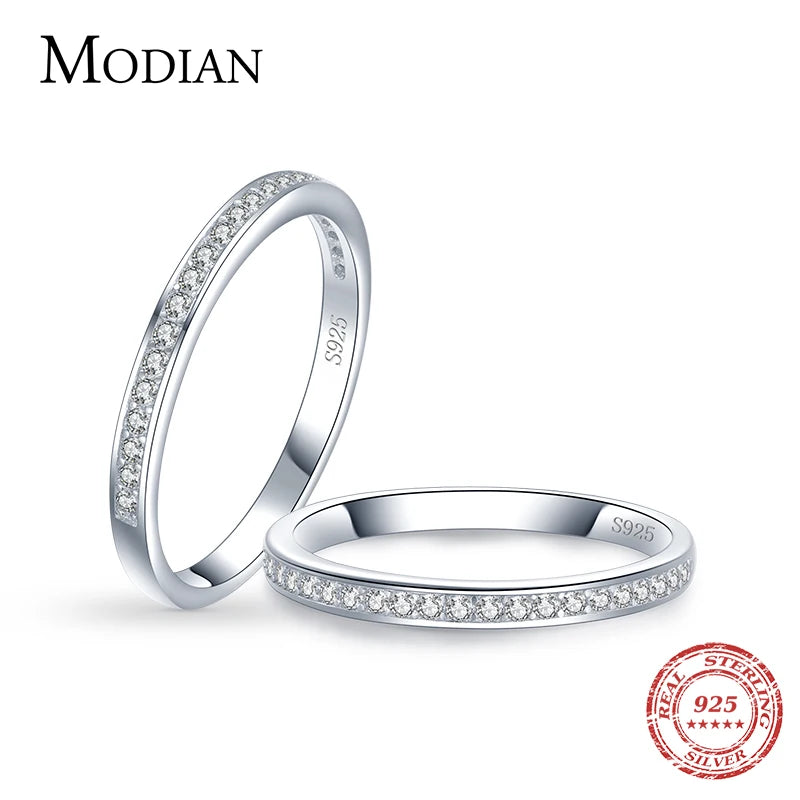 Sterling Silver 925 Band With Cz Stones on Luulla