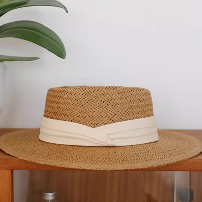 Elegant Wide-brimmed Lightweight Straw Summer Hat on Luulla