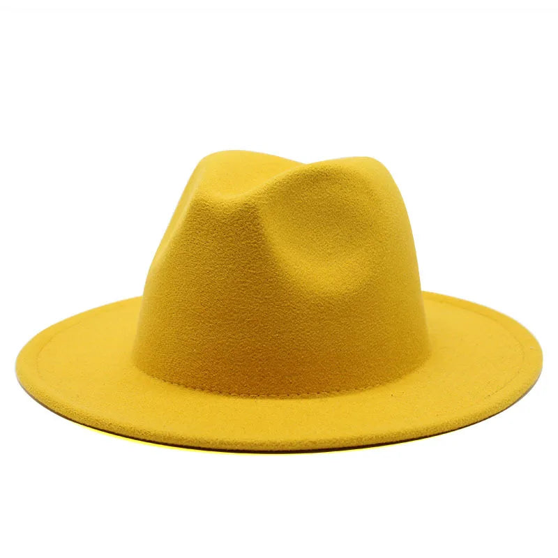 Stylish Yellow Fedora Hat For Men Women on Luulla