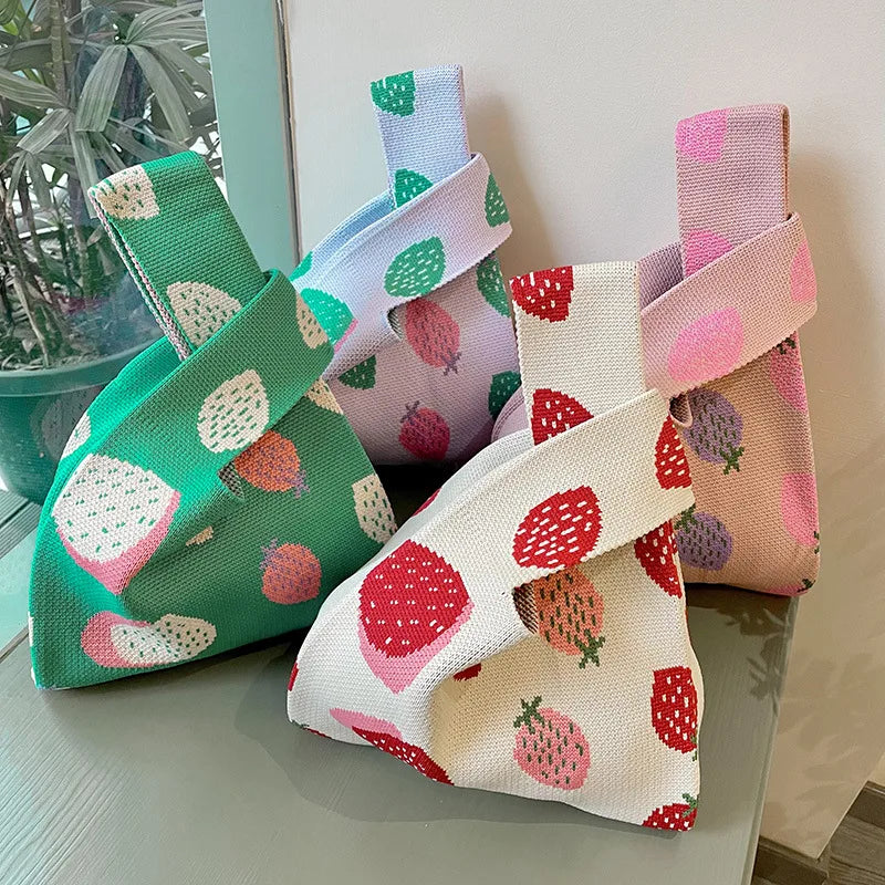 Cute Strawberry Print Fabric Tote Bags on Luulla
