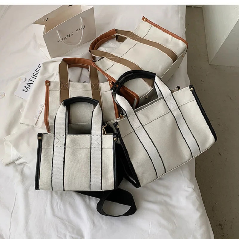 Stylish Canvas Tote Bags With Multiple Compartments on Luulla