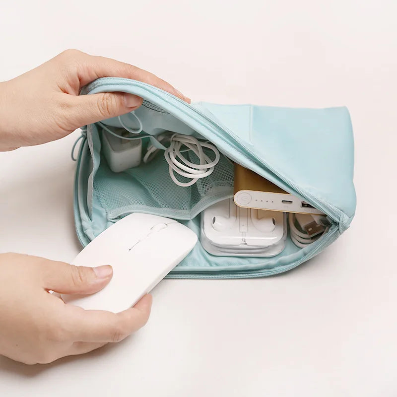 Portable Electronics Organizer Bag With Multiple Compartments on Luulla
