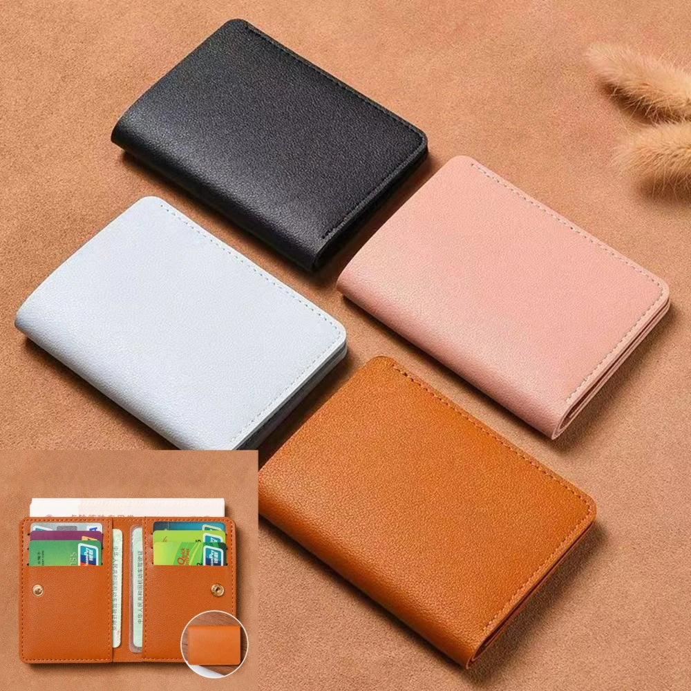 Compact Rfid-blocking Bifolds Leather Card Holder Wallet on Luulla