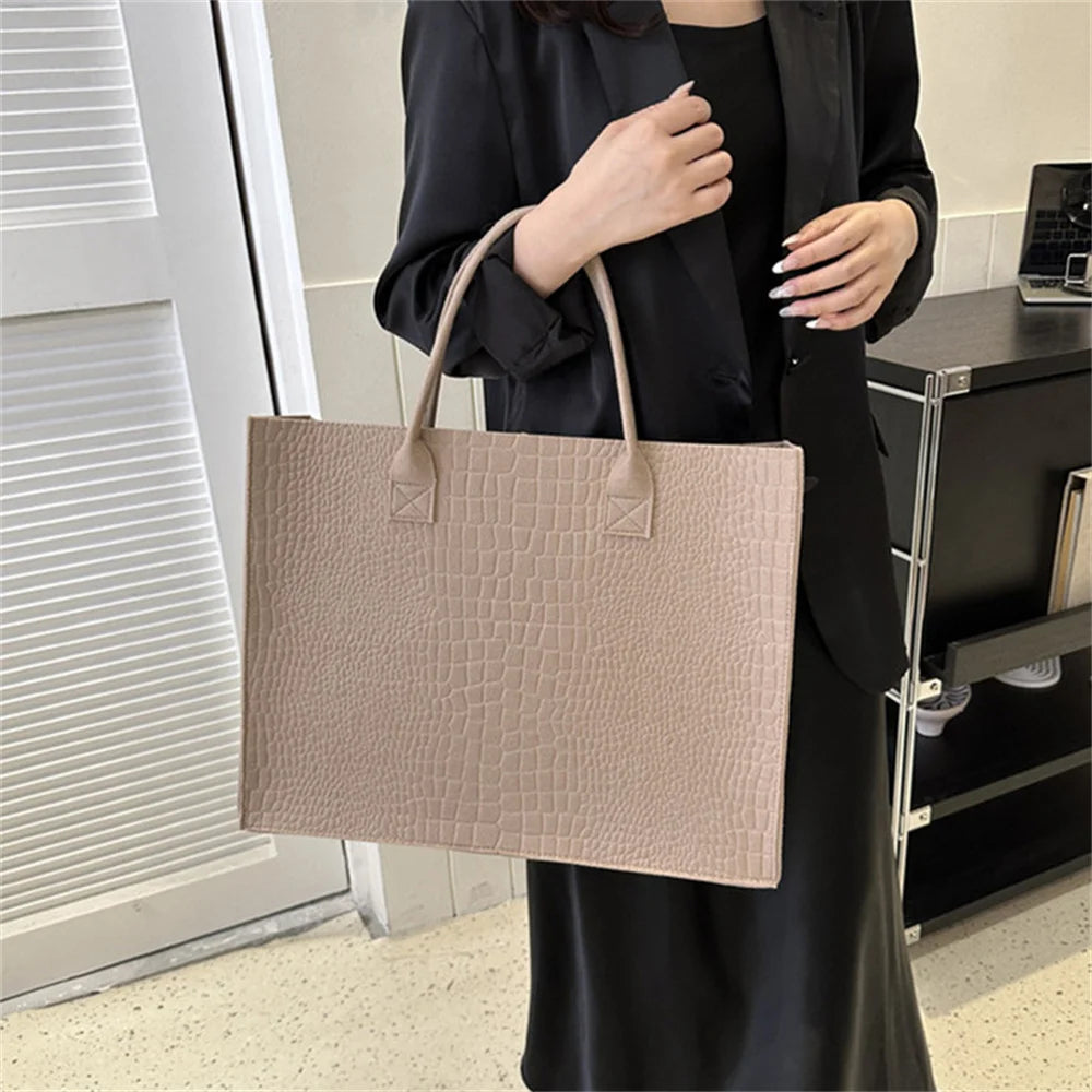 Elegant Croc-embossed Large Tote Bag For Women on Luulla