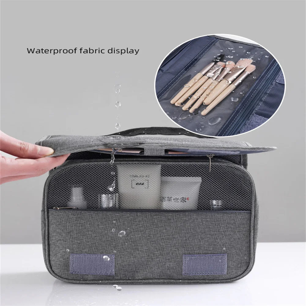 Waterproof Compact Makeup Organizer Bag With Compartments on Luulla
