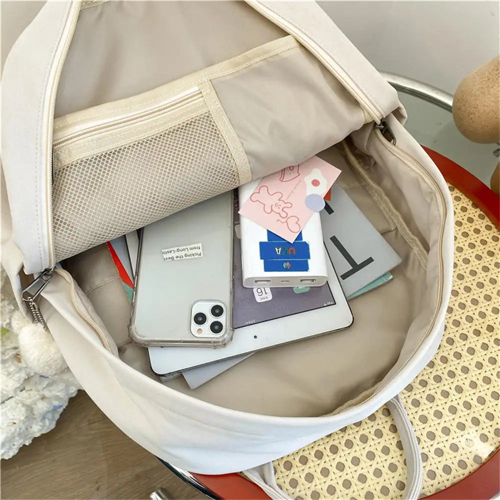 Stylish Pink Backpack With Adorable Teddy Bear on Luulla