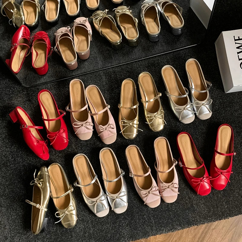 Womens Stylish Ballerina Flats With Bow Detail on Luulla