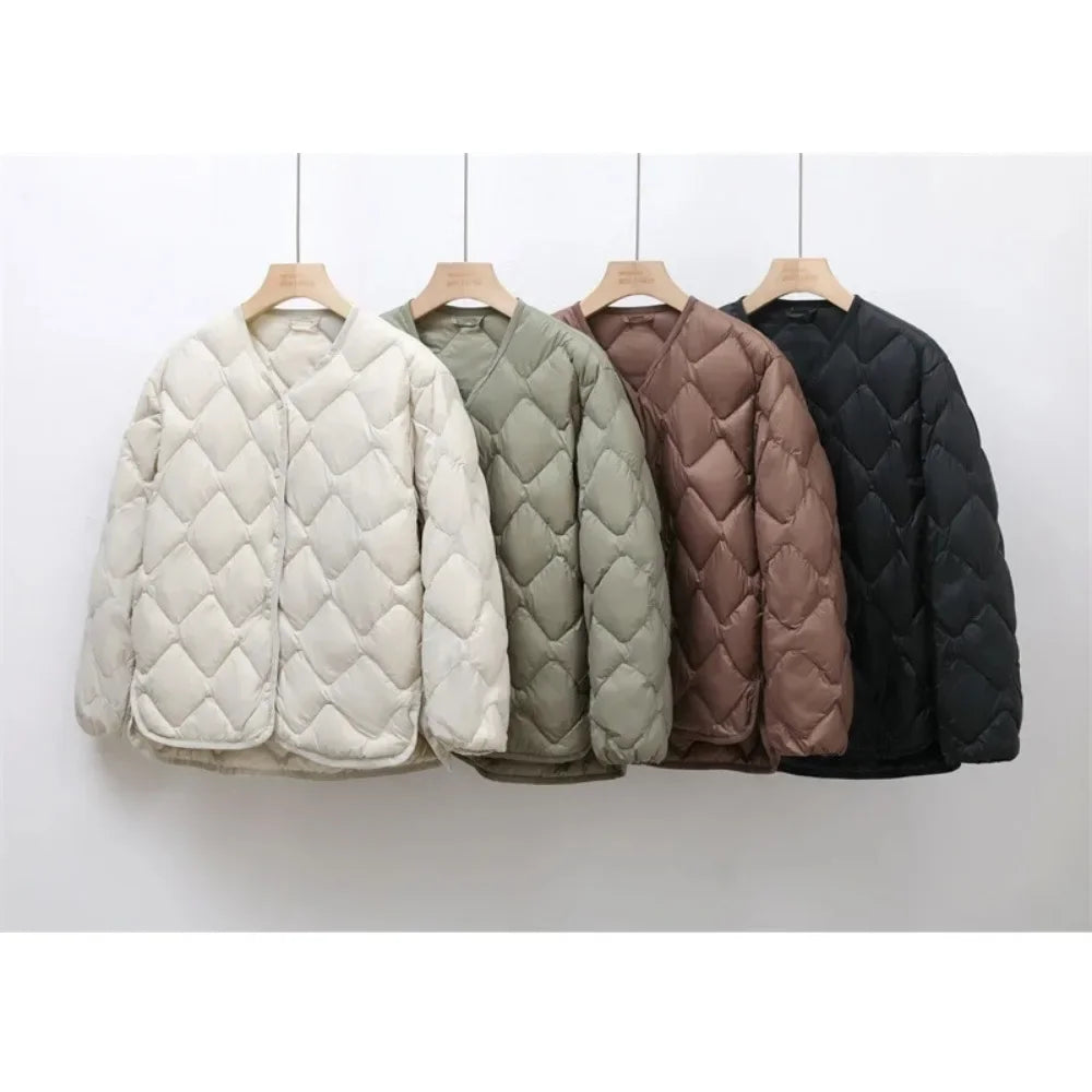 Quilted Warm Jackets In Four Classic Colors on Luulla