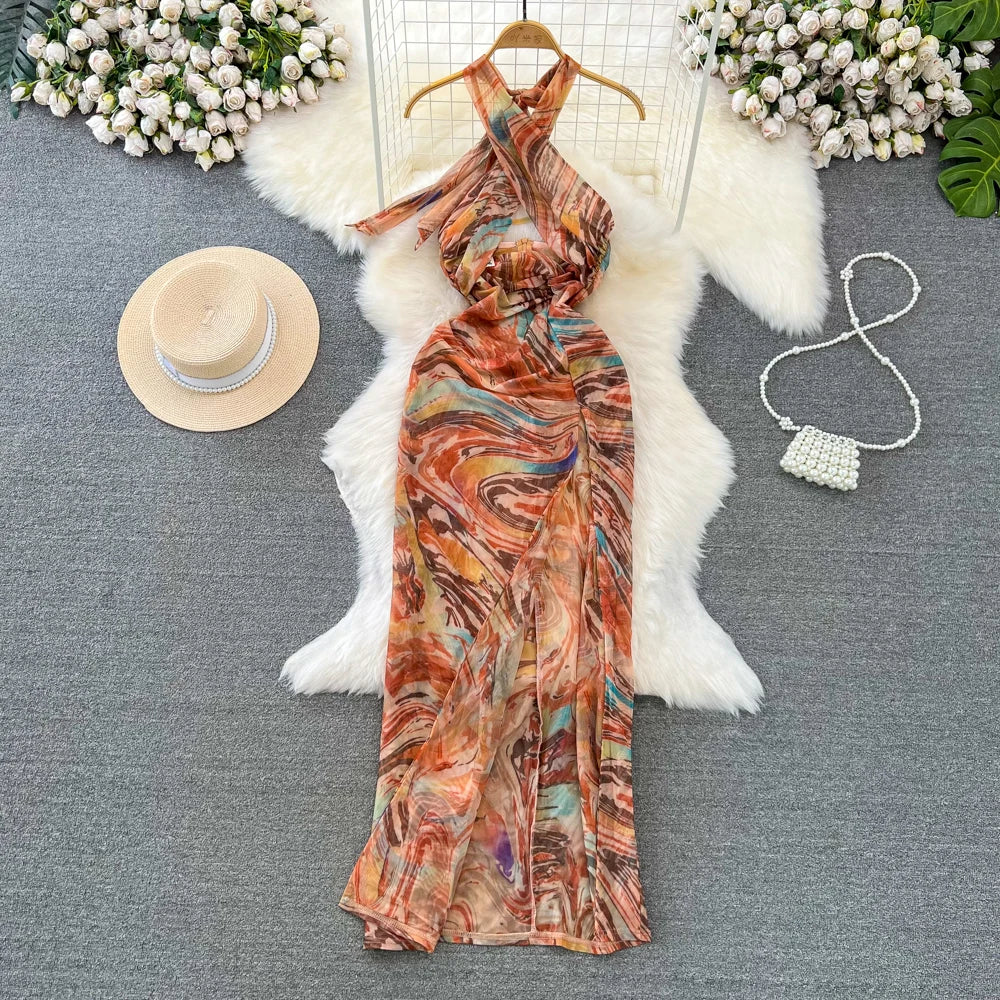 Vibrant Multicolor Maxi Dress With Unique Patterns on Luulla