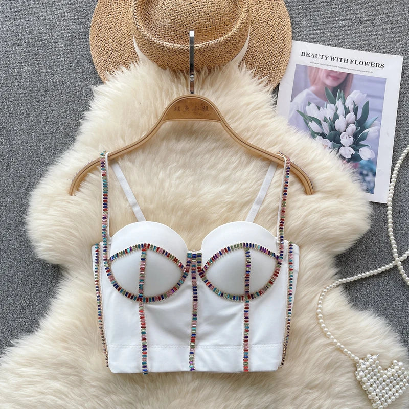 Sparkling Beaded Corset With Adjustable Straps Collection on Luulla